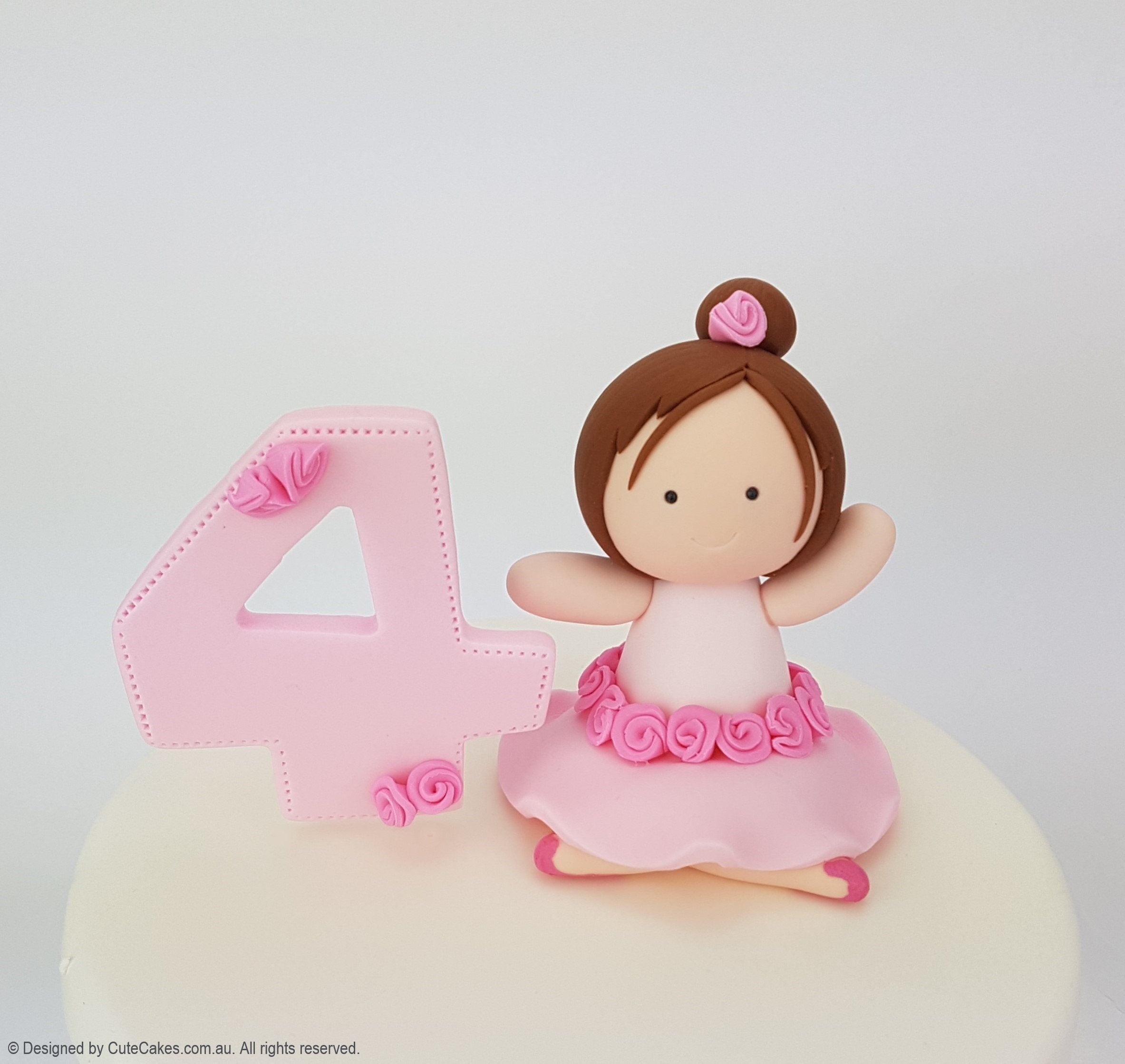 Ballerina Cake Topper Dancer Cake Topper Little Girl Cake Topper ...