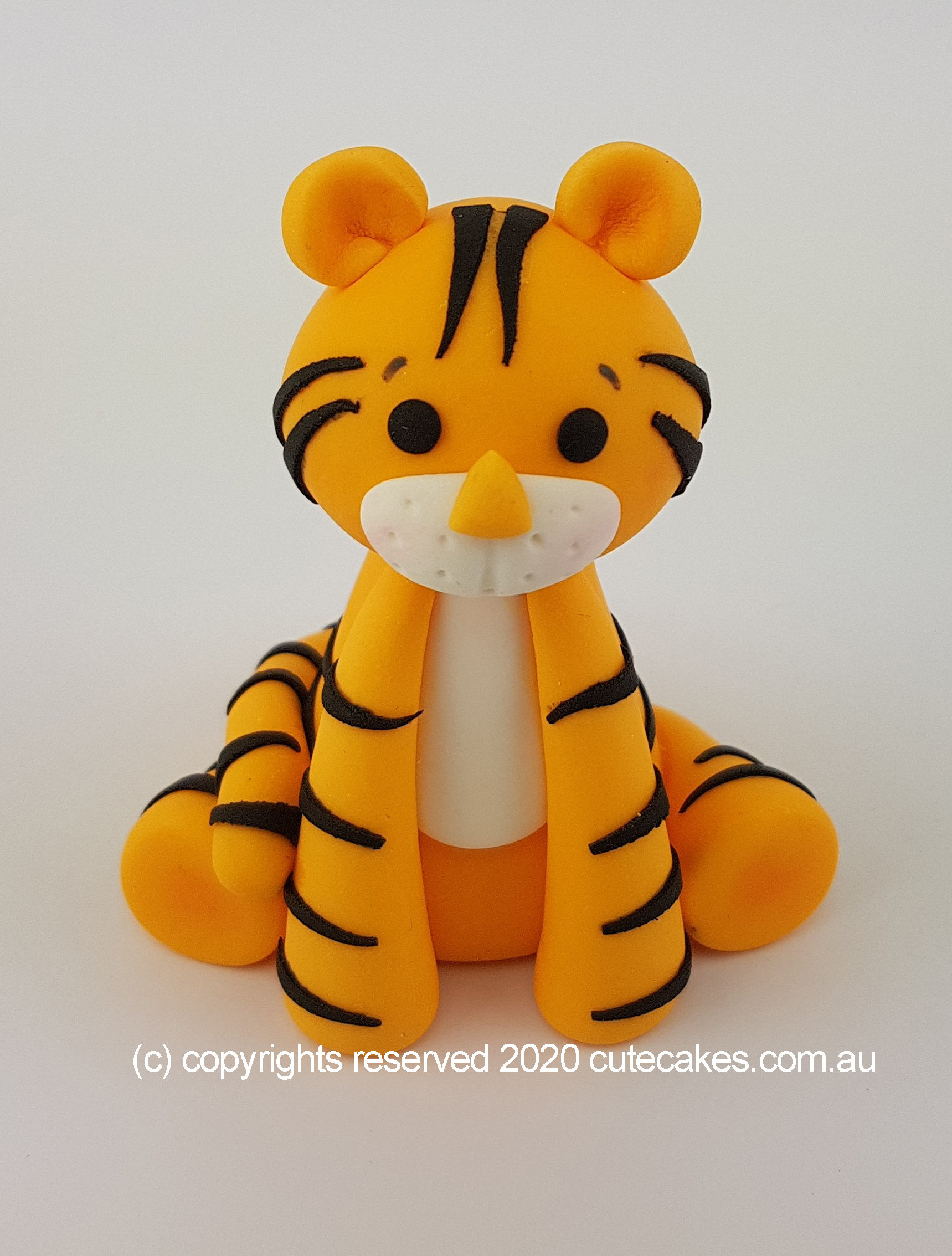 Tiger Cake Topper Baby Shower Birthday Christening Baptism Jungle Zoo ...