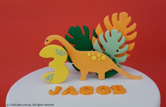 Dinosaurs Cake Topper Edible Brachiosaurus Cake Topper - Etsy