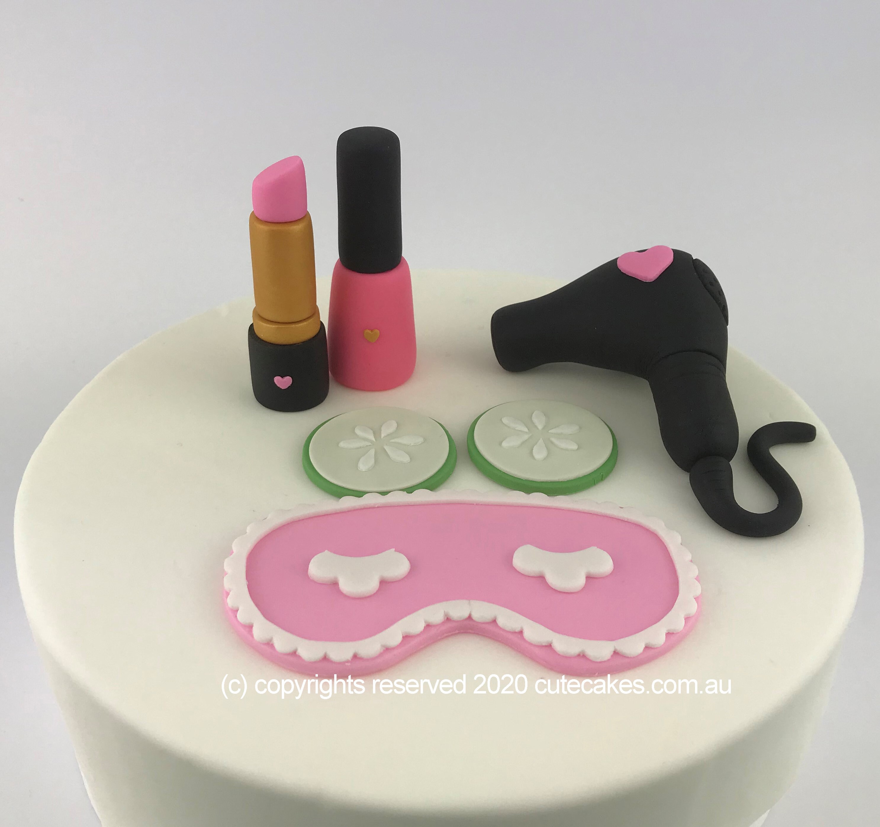 Pamper Party Cake Topper Girls Make-up Night Lady Hen Spa Cake Birthday ...