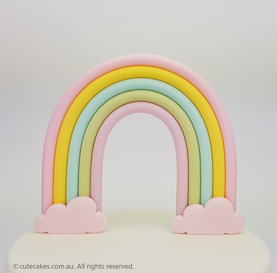 Tall Rainbow Cake Topper Rainbow Cake Topper Pastel Rainbow | Etsy