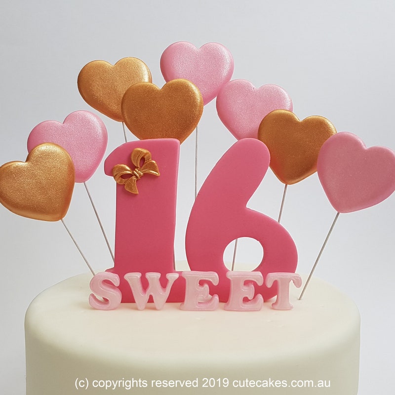 16 Cake Topper - Etsy