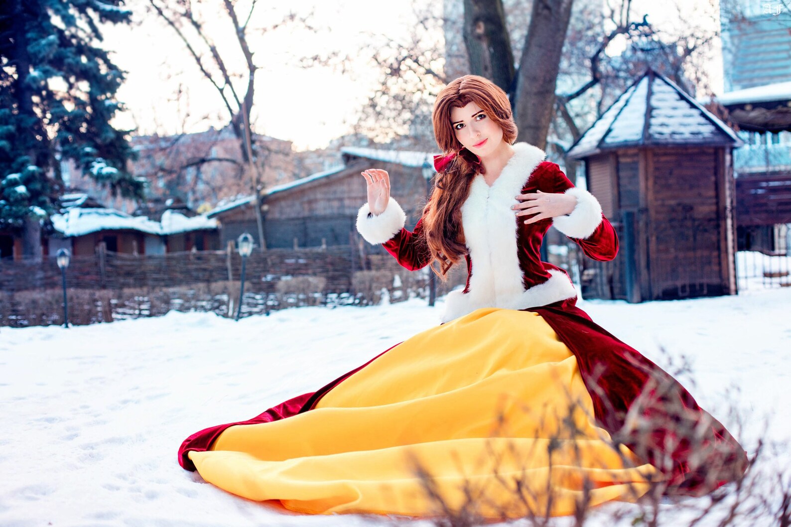 Beauty Belle Cosplay Red Dress Halloween Costume Adult | Etsy