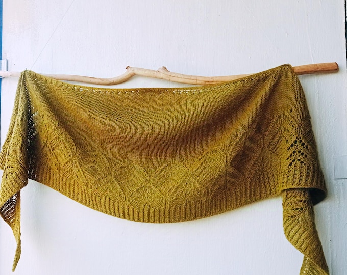 Spring Shawl Knitting Pattern , Shawl Knitting Pattern Pdf , Instant Download Pdf , Diy Tutorial ...