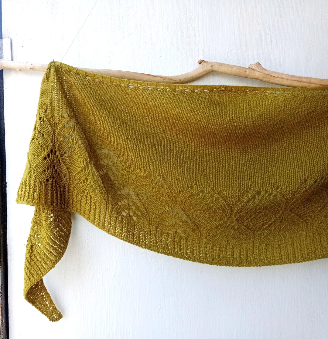 Spring Shawl Knitting Pattern , Shawl Knitting Pattern Pdf , Instant ...