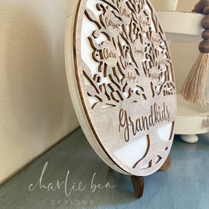 Family Sign, Custom Laser Engraved Family Tree Sign, Personalized ...