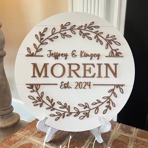 Wedding Sign, Rustic Last Name Sign, House Warming Gift, Family Name ...