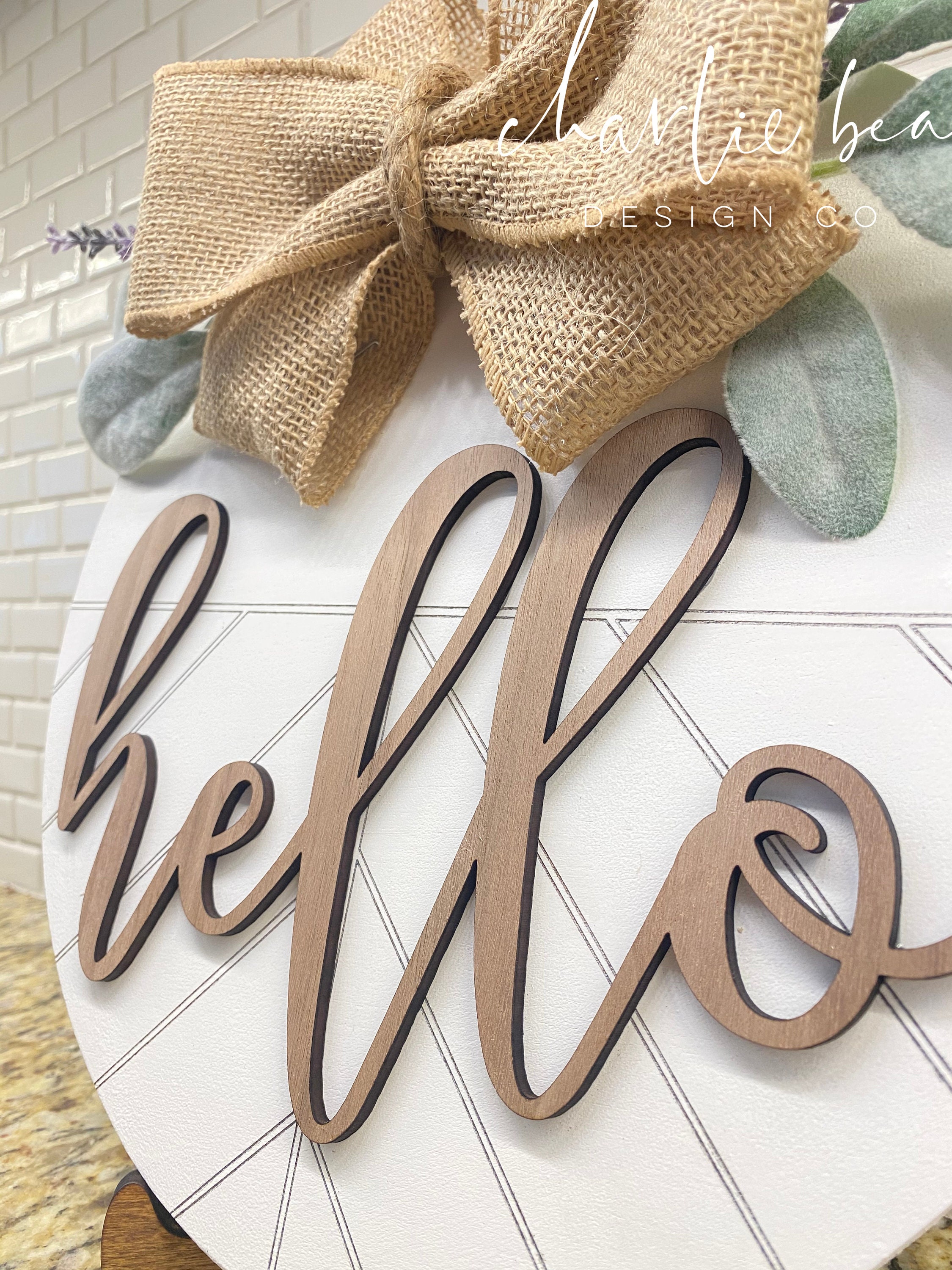 Hello Sign Entry Table Sign Spring Decor Spring Sign - Etsy