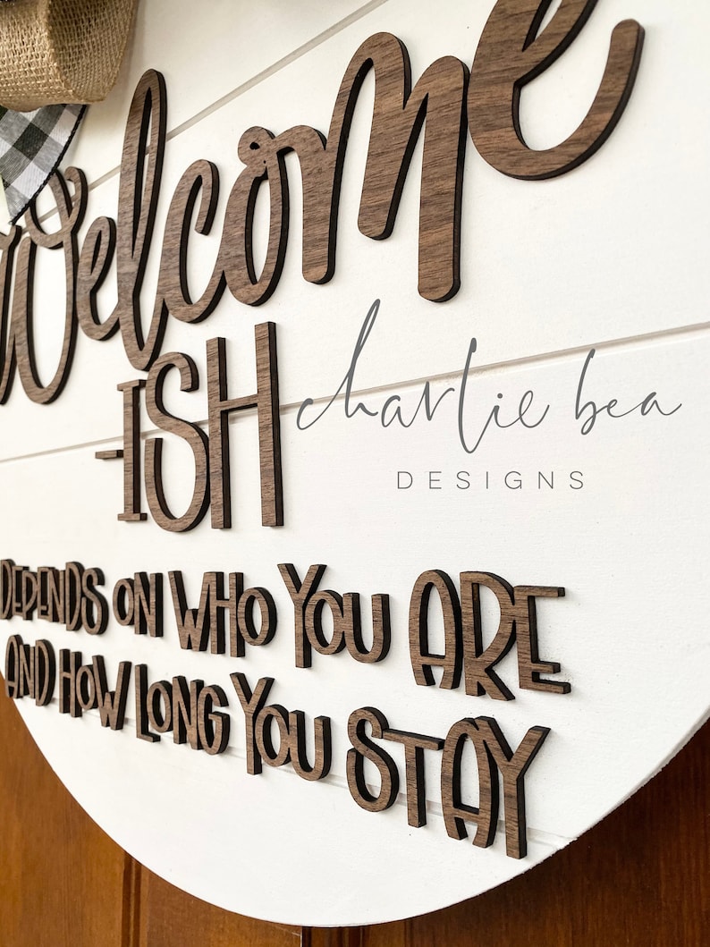 Front Door Decor Welcome-ish Sign Shiplap Sign Front Door - Etsy