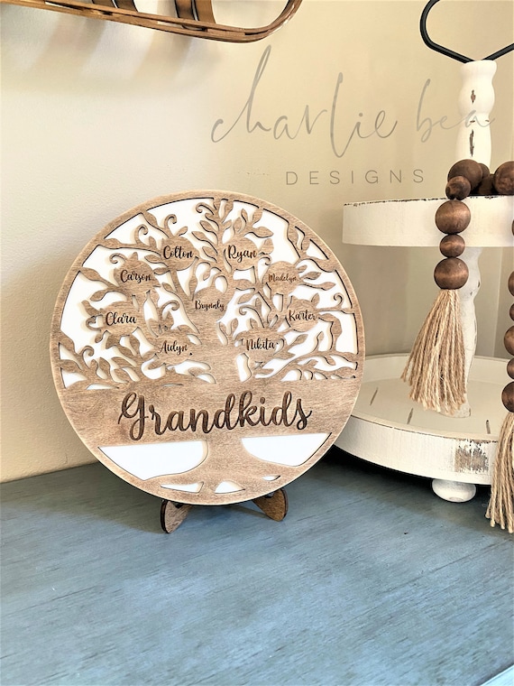 Family Sign Custom Laser Engraved Family Tree Sign - Etsy