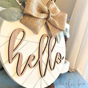 Hello Sign, Entry Table Sign, Spring Decor, Spring Sign, Farmhouse ...