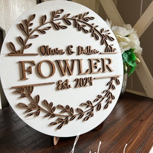 Wedding Sign, Rustic Last Name Sign, House Warming Gift, Family Name ...