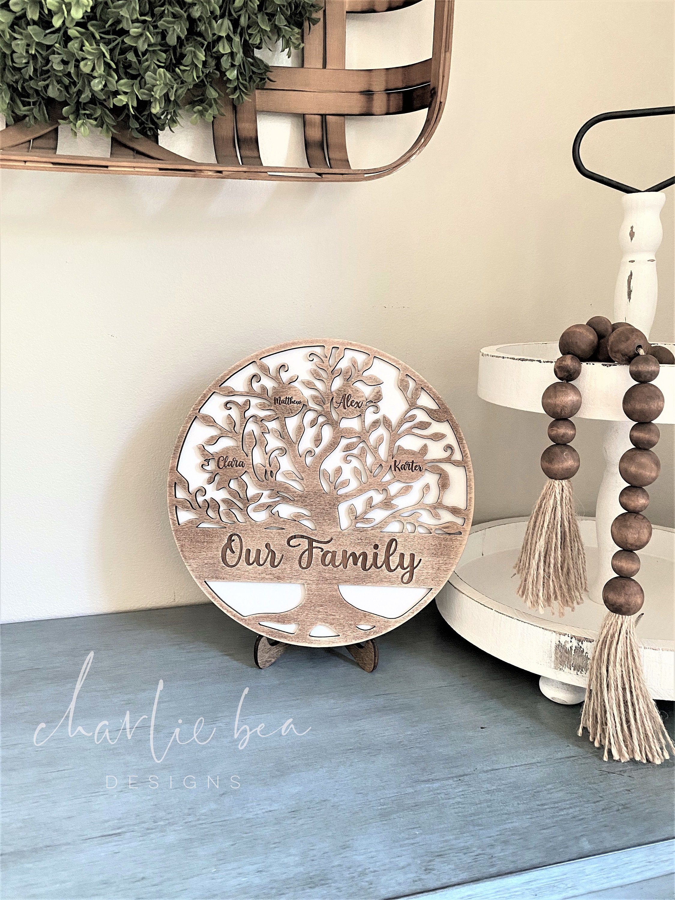 Family Sign Custom Laser Engraved Family Tree Sign - Etsy