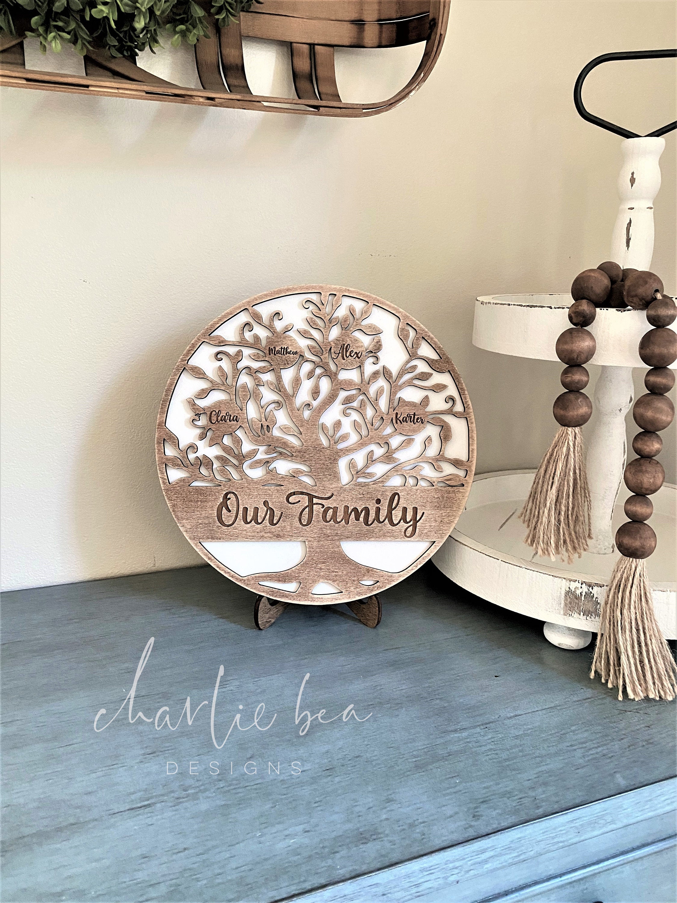 Family Sign Custom Laser Engraved Family Tree Sign - Etsy