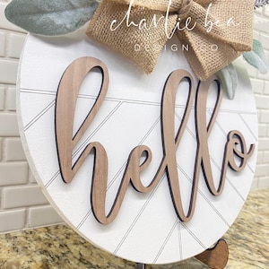 Hello Sign, Entry Table Sign, Spring Decor, Spring Sign, Farmhouse ...