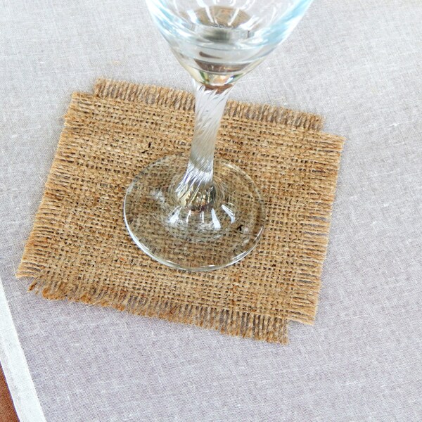 Burlap Coasters - Etsy