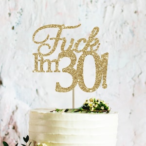 30 Cake Topper 30th Cake Topper 30th Birthday Party Decoration 30th ...