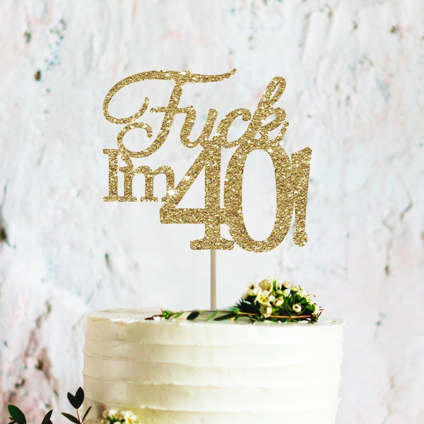 40th Cake Topper - Etsy