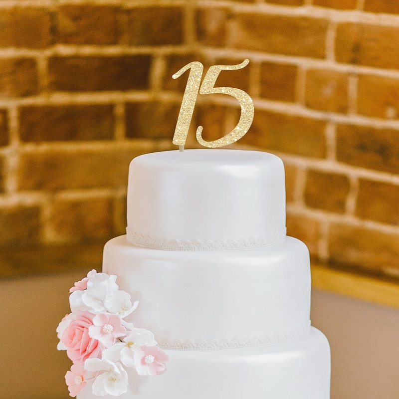15 Cake Topper - Etsy