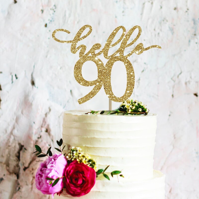 Ninety Cake Topper - Etsy