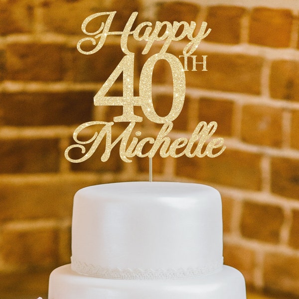 40th Cake Topper - Etsy
