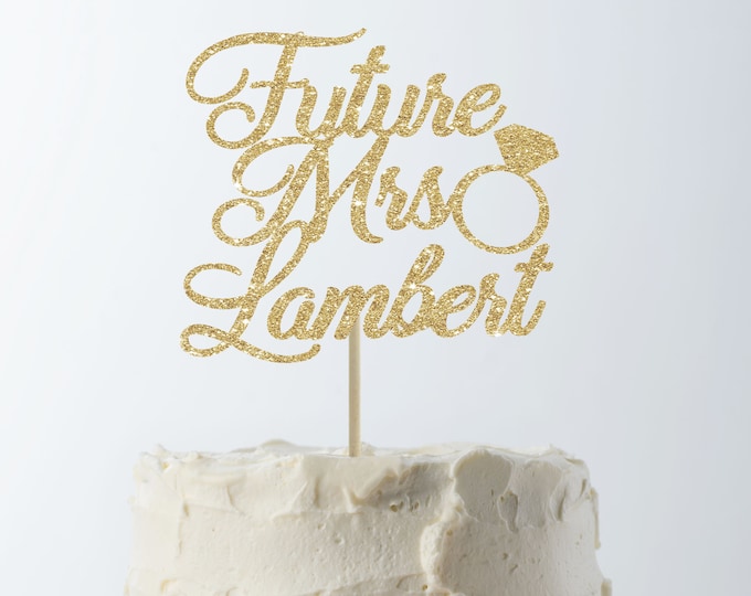 Engagement Cake Topper Marriage Proposal Cake Topper Bridal - Etsy