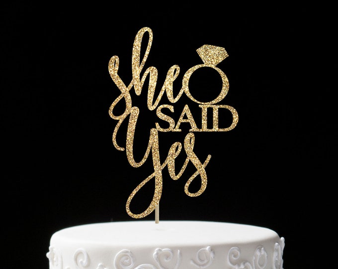 She Said Yes Sign-12"x 5.5" Sign-rustic Wedding Sign-wedding Engagement ...