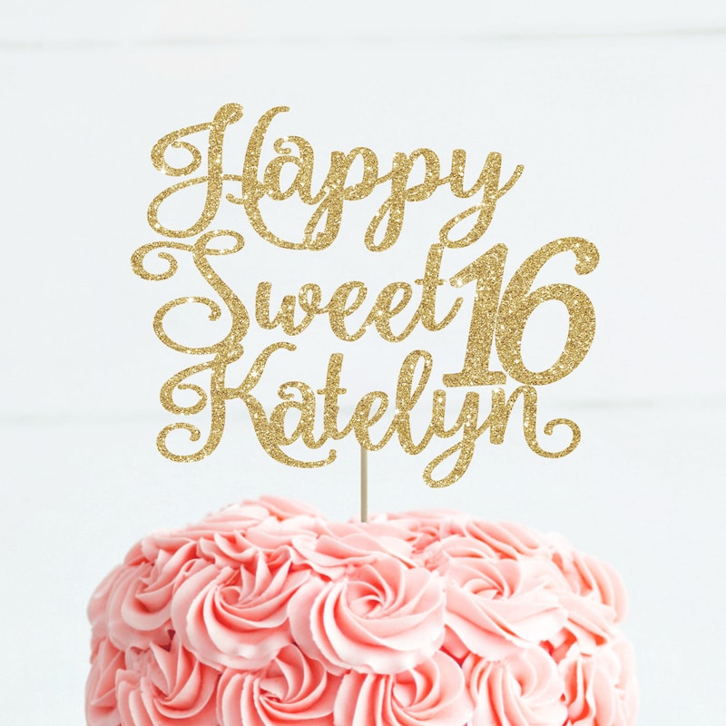 16 Cake Topper - Etsy