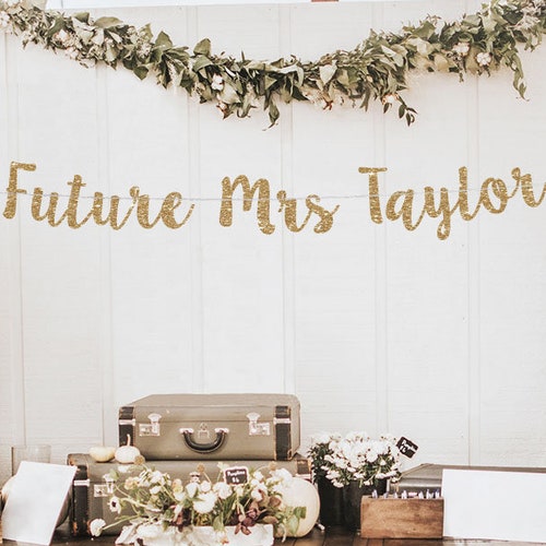 Future Mrs Banner With Custom Last Name Personalized Banner - Etsy