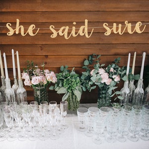 She Said Sure Bachelorette Banner She Said Yes Banner Bridal Shower ...