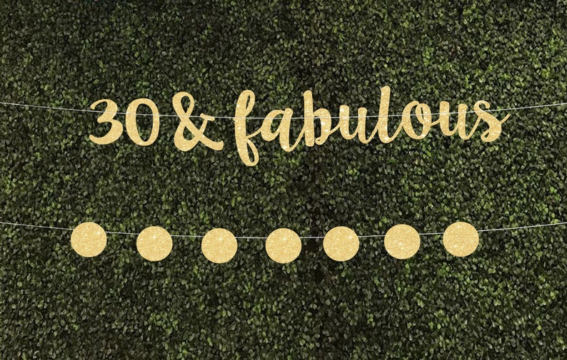 30th birthday 30 birthday banner 30th birthday for her 30th | Etsy