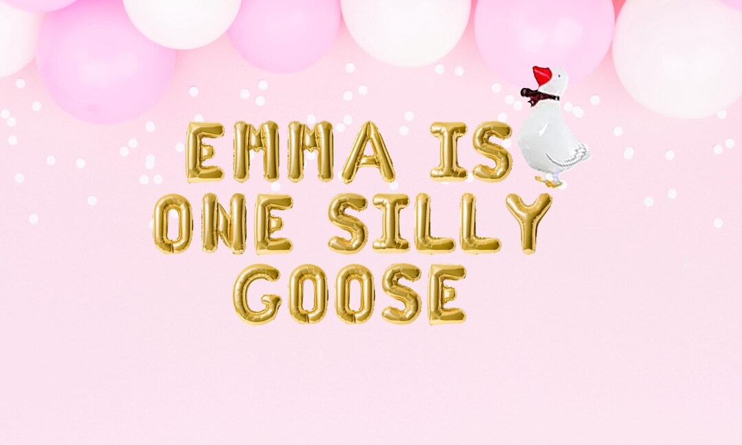 Personalized One Silly Goose Balloon Banner Goose Theme First Birthday ...