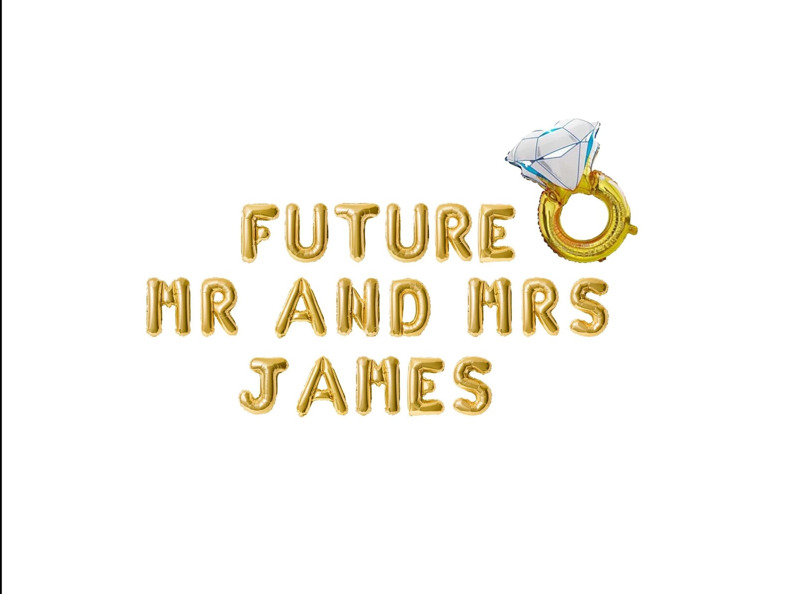 Personalized Future Mr and Mrs Balloon Banner Rehearsal Dinner ...
