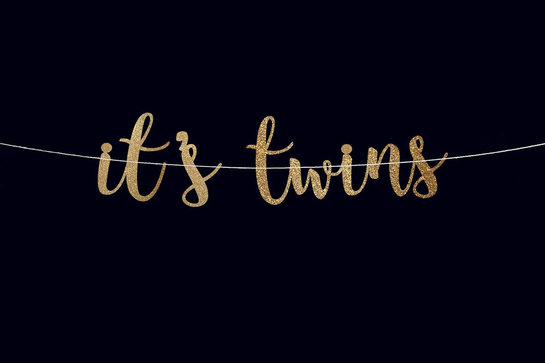 Its Twins Banner Baby Shower Banner Gender Reveal Banner Baby Shower ...