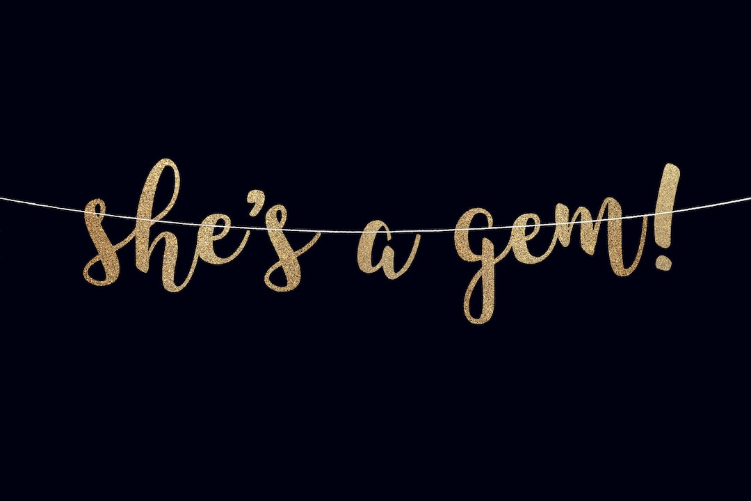 Shes a Gem Banner Bachelorette Party Banner Bridal Shower Banner ...