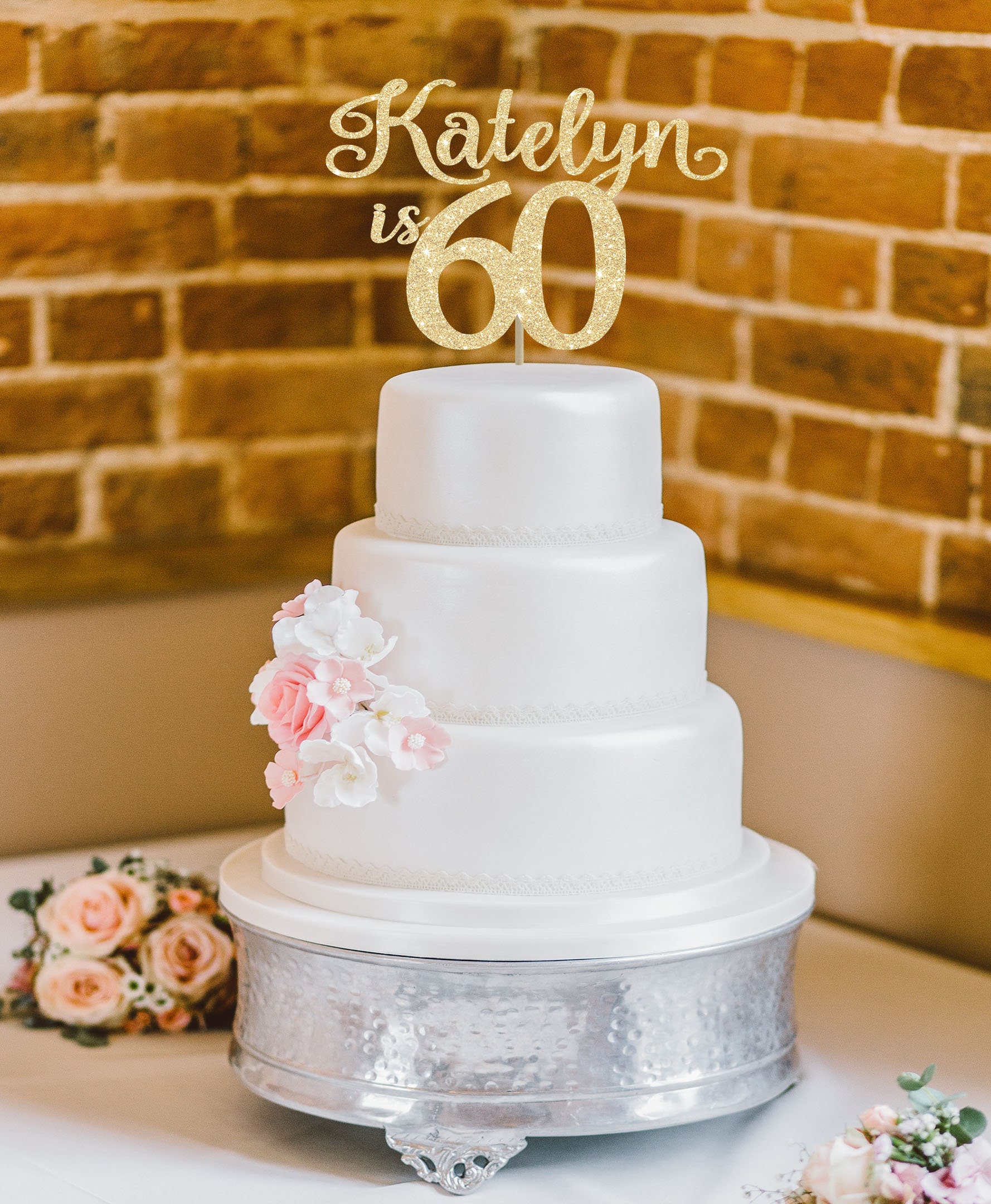 Birthday Cake Topper 60th Birthday Cake Topper 60 Cake Topper Happy ...