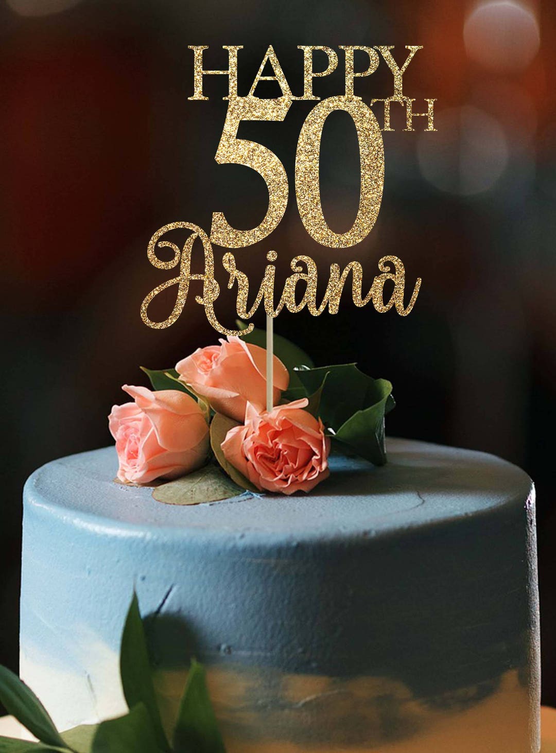 50th Birthday Cake Topper 50th Birthday Decor 50 Cake Topper Happy 50th ...