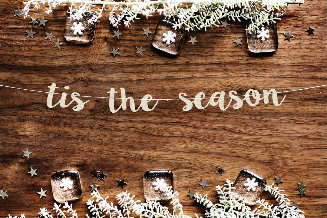 Tis the Season Banner Christmas Banner Christmas Backdrop Holiday ...