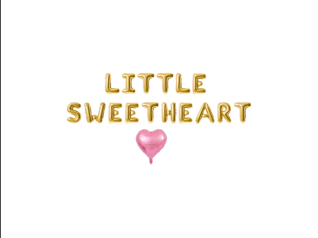 Little Sweetheart Balloon Banner Valentines First Birthday Party ...