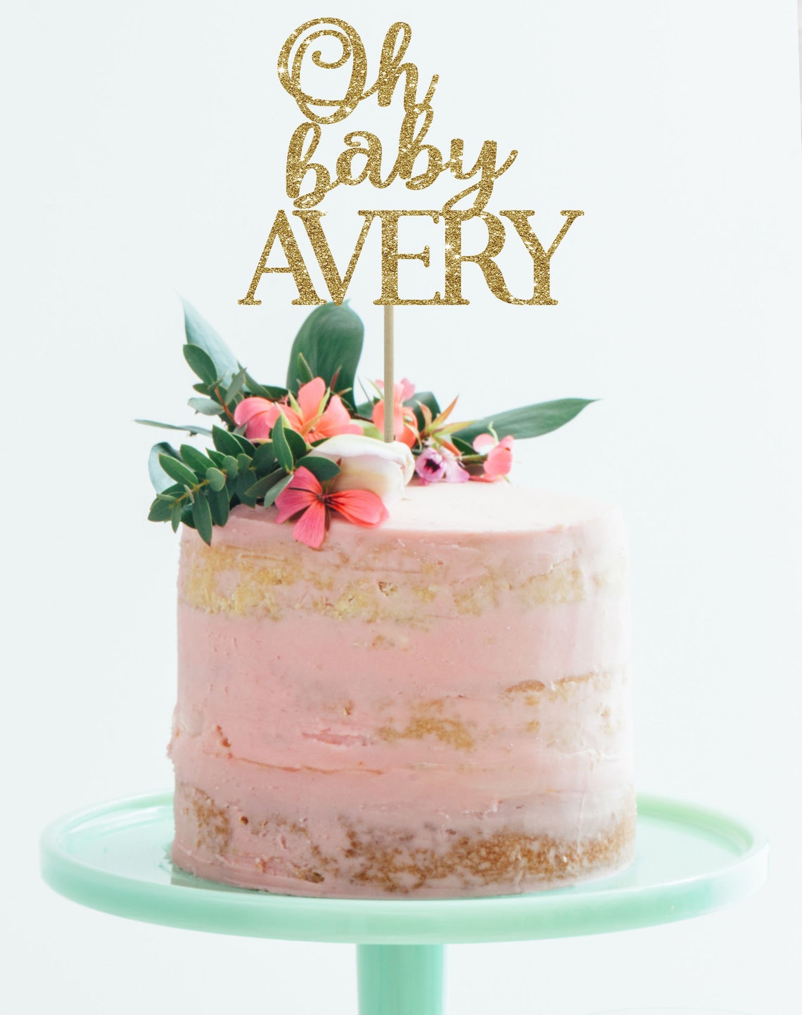 Oh Baby Cake Topper Baby Shower Decor Custom Cake Topper Oh - Etsy