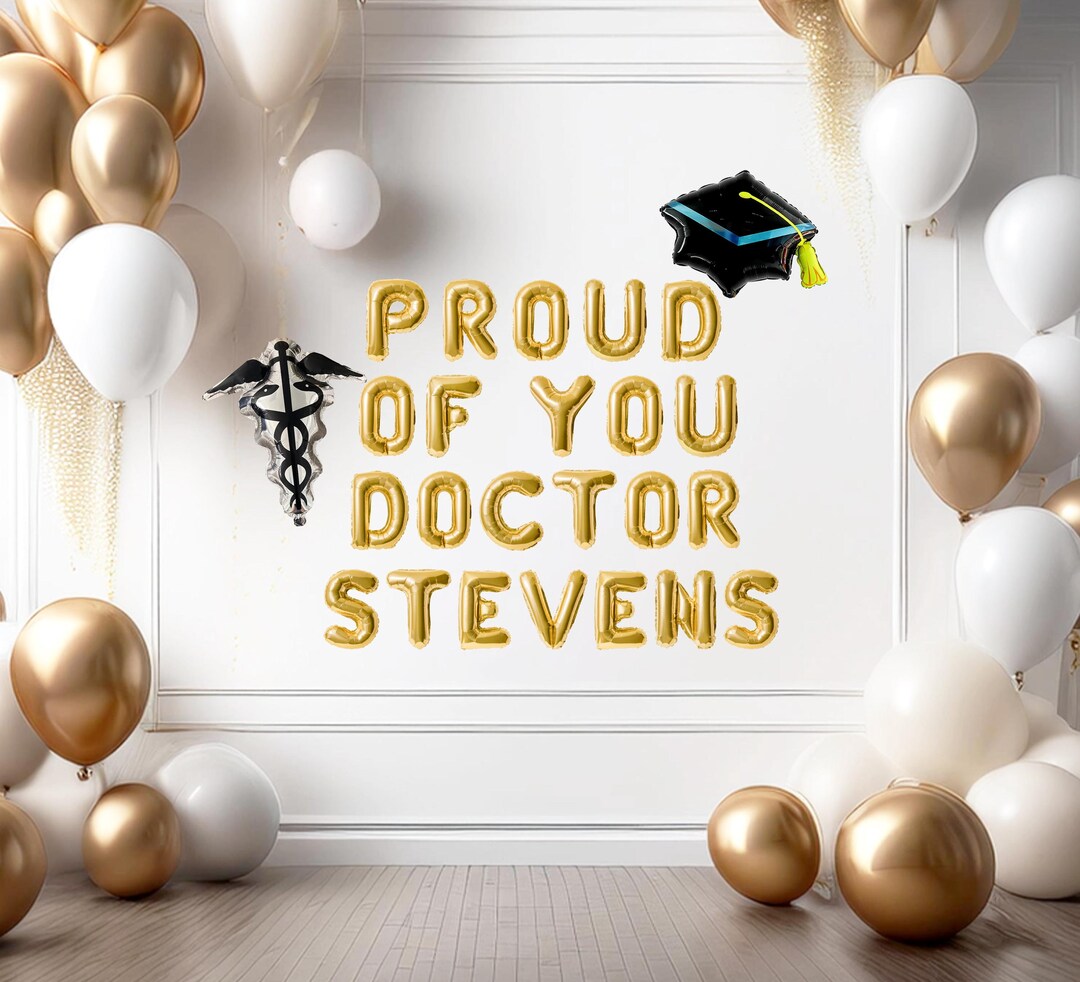 Personalized Doctor Graduation Balloons Dr Graduation Party Decorations ...