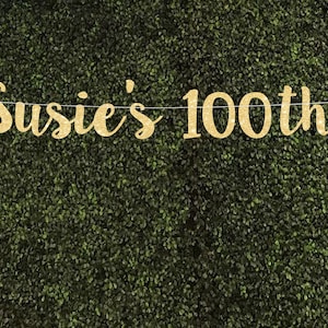 100th Birthday Custom Banner 100 Birthday Banner Personalized Banner ...