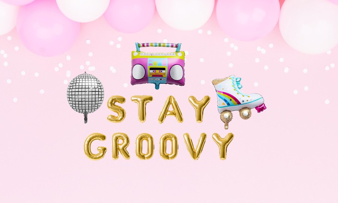 Groovy Birthday Balloon Garland Groovy Balloon Banner Groovy Theme ...