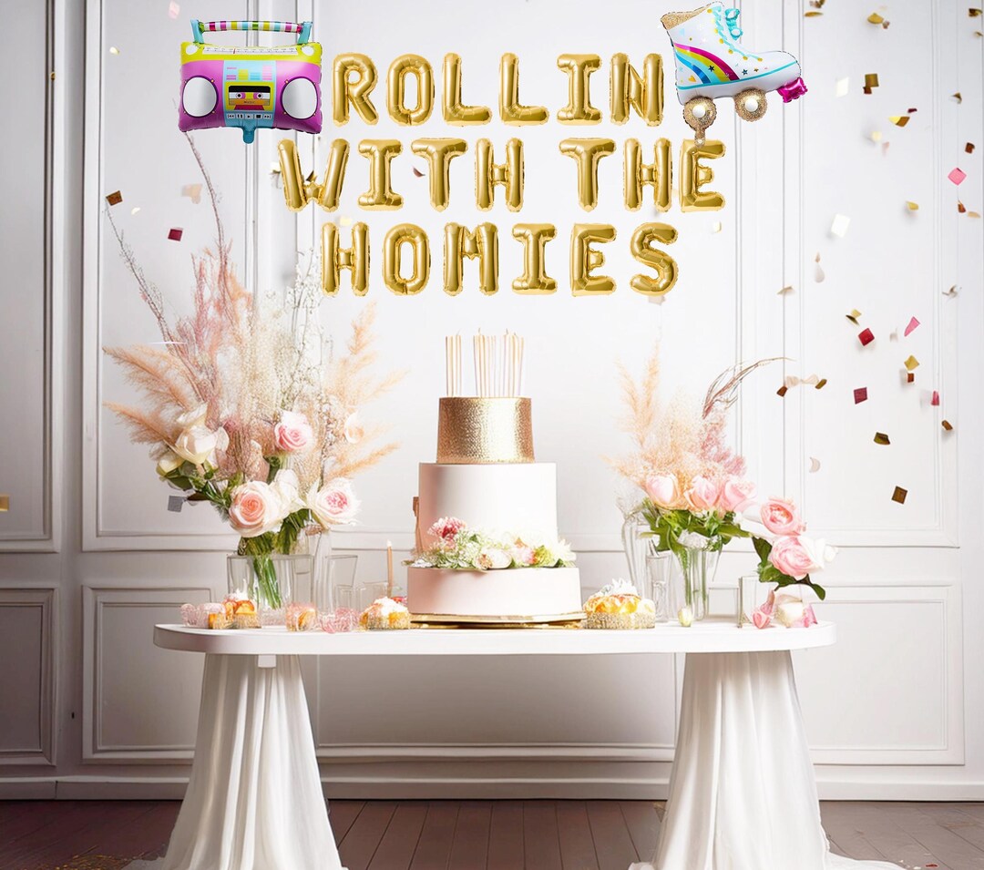 Roller Skate Theme Birthday Party Decorations Rollin With the Homies ...