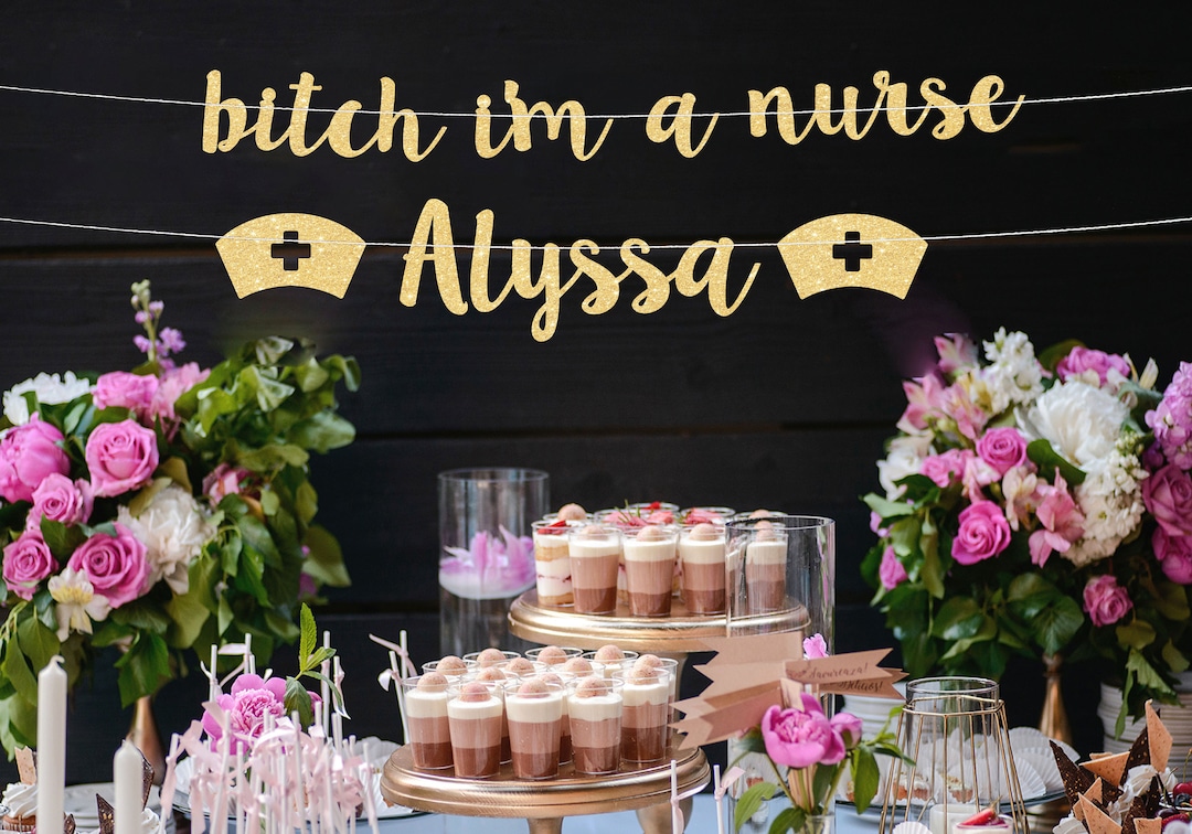 Nurse Banner Nurse Graduation Party Decorations Nurse Grad Banner Nurse ...
