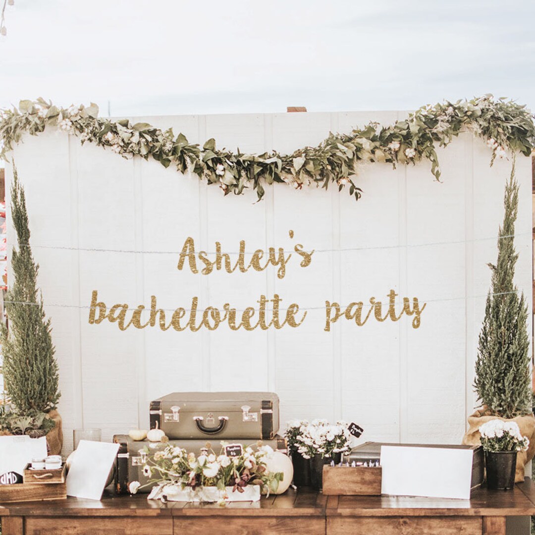 Bachelorette Custom Banner Bachelorette Banner Bachelorette Party Gold ...