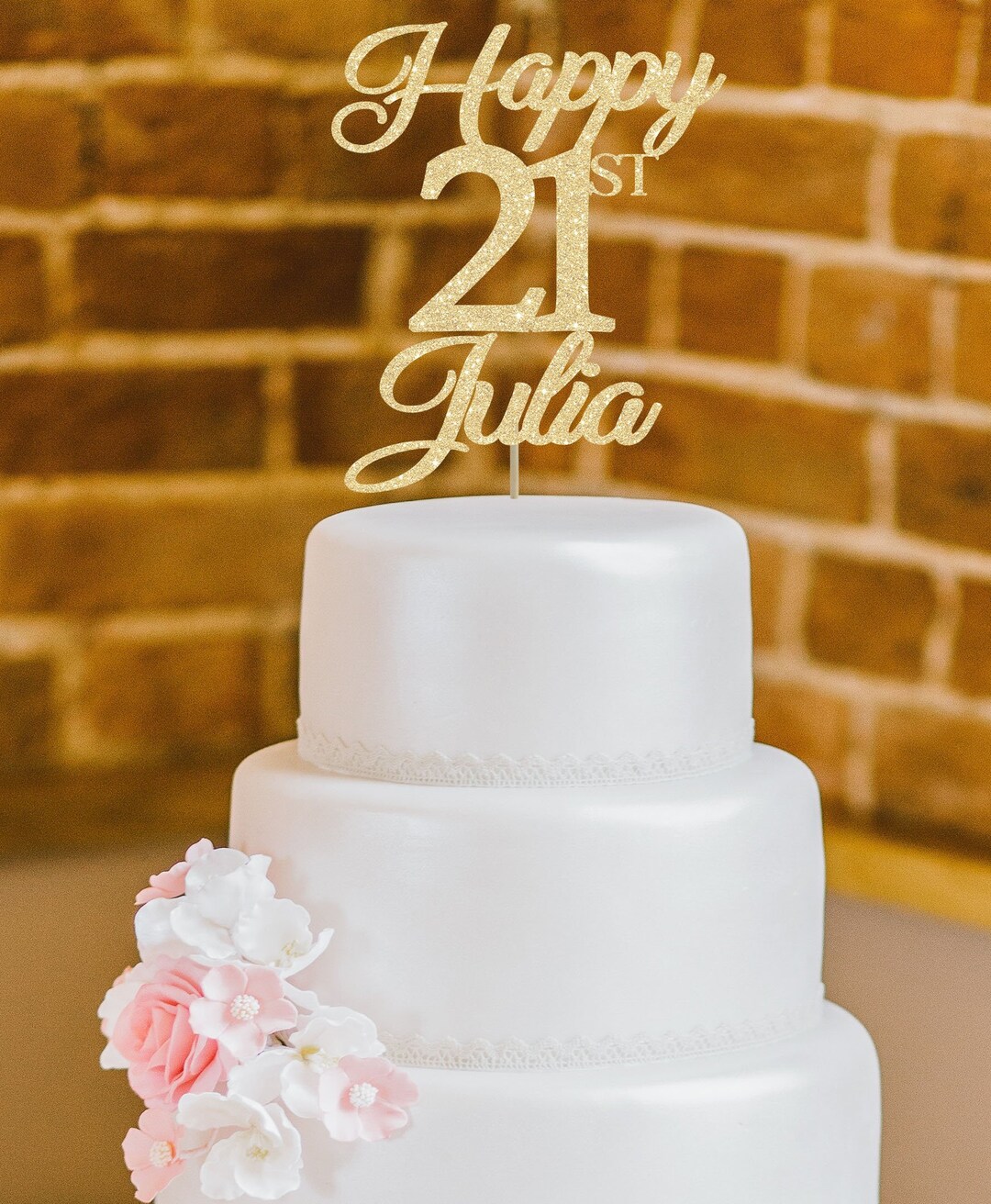 21 Cake Topper 21st Cake Topper 21 Birthday Topper Custom Cake Topper ...