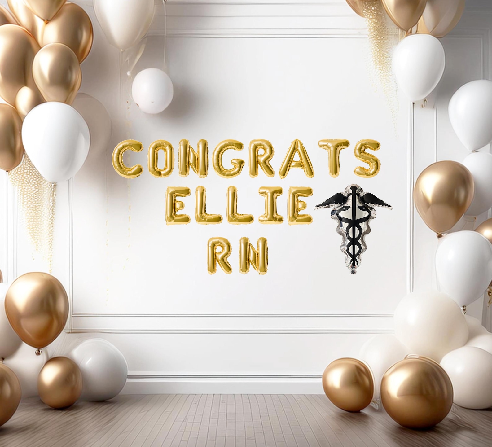 Congrats Nurse Balloon Banner Nurse Graduation Party Decorations RN ...