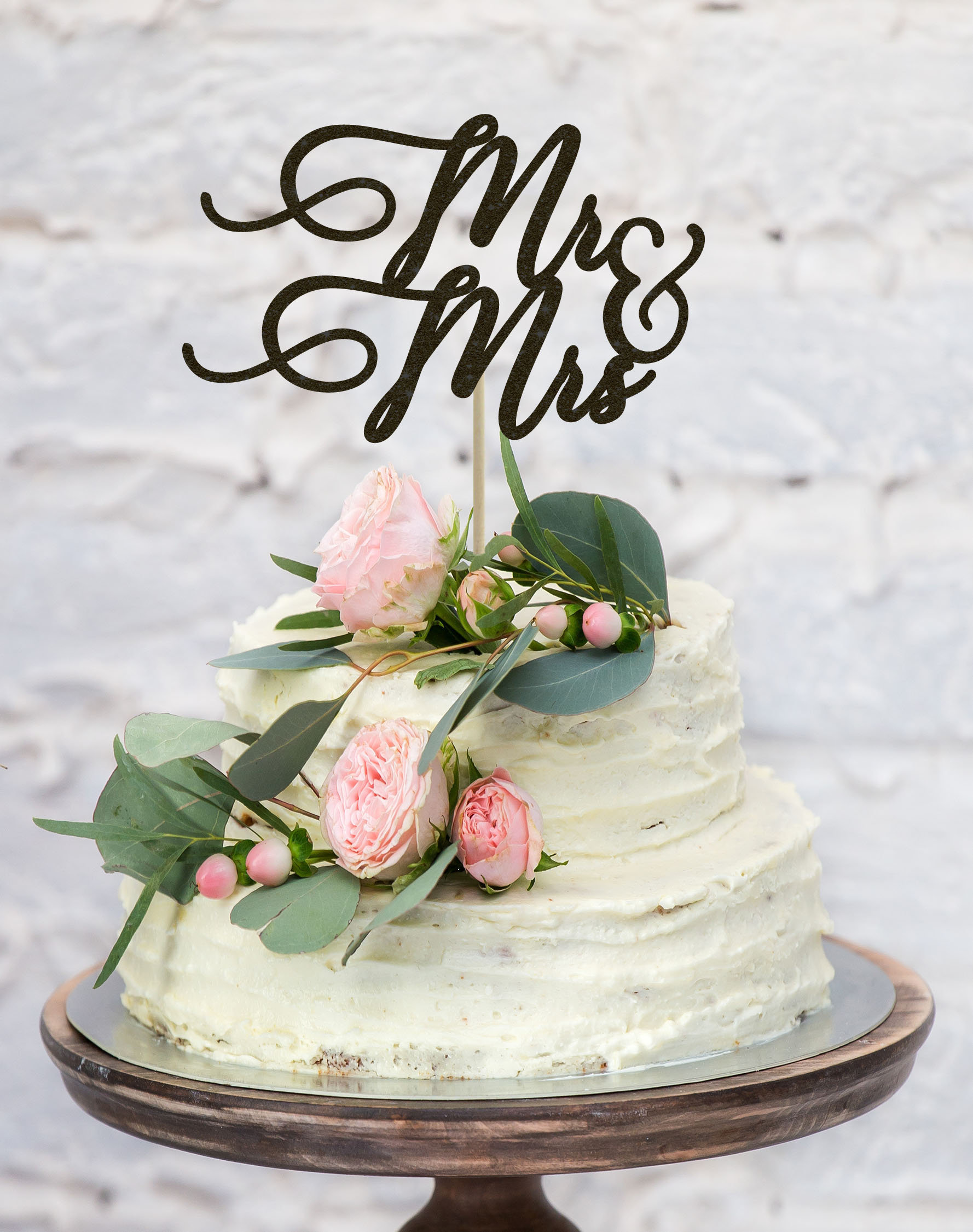Mr and Mrs Cake Topper Wedding Cake Topper Gold Cake Topper Mr and Mrs ...