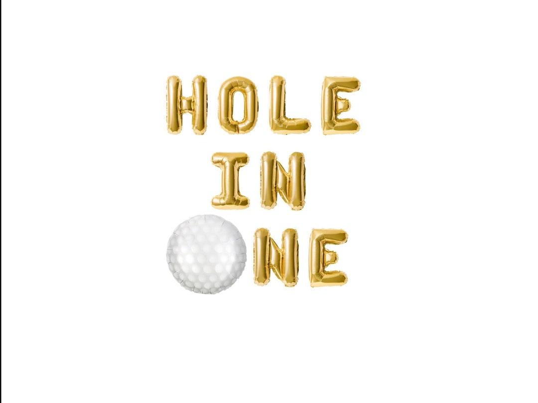 Hole in One Golf Birthday Balloon Banner Golf Themed First Birthday ...
